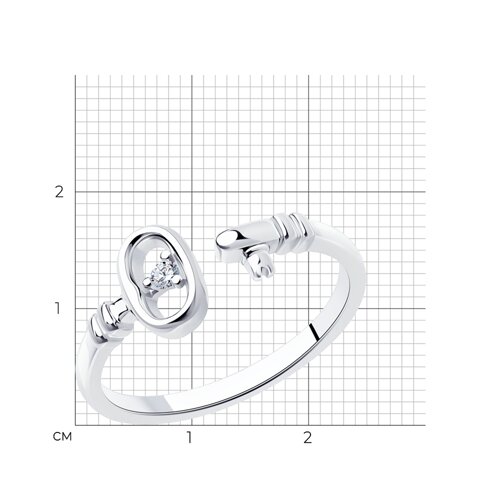 Кольцо из серебра с фианитом SOKOLOV - купить в официальном интернет ...