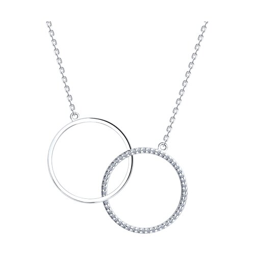 Колье из серебра с фианитами SOKOLOV - купить в официальном интернет ...