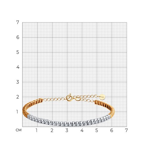 Браслет из комбинированного золота с бриллиантами SOKOLOV - купить в ...