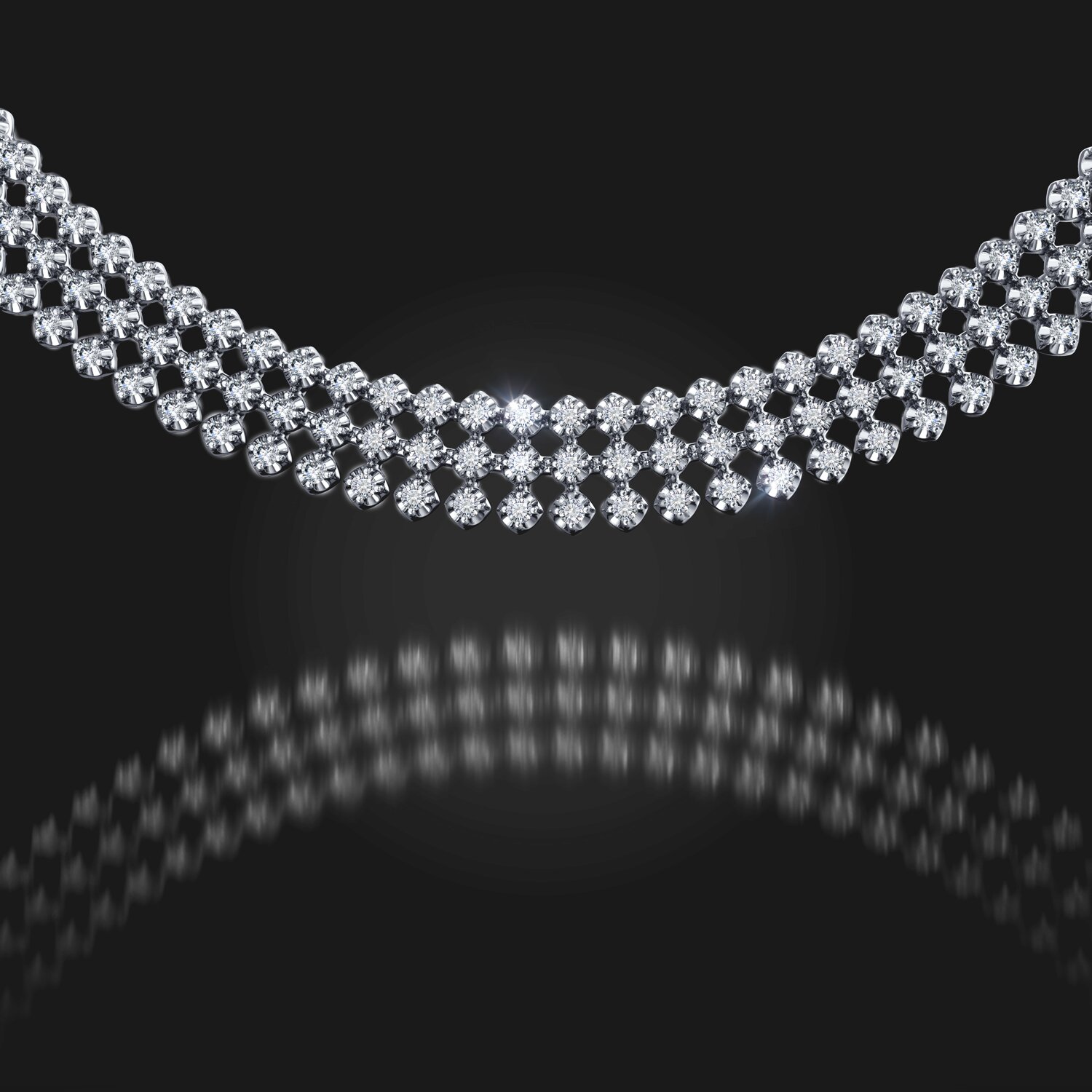 Колье из белого золота с бриллиантами SOKOLOV - купить в официальном ...