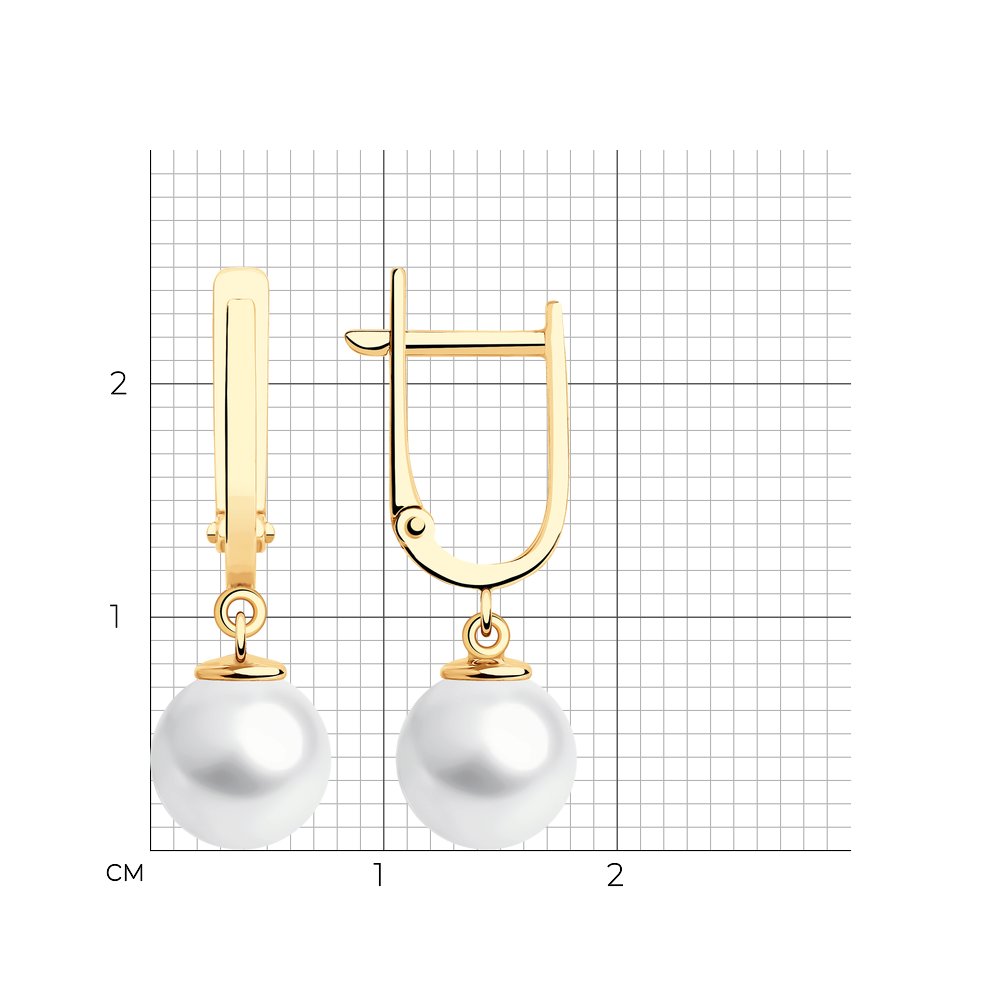 Серьги из золота с жемчугом арт. 792292 от SOKOLOV