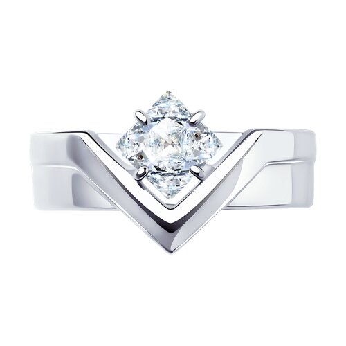 Кольцо из серебра с фианитом SOKOLOV - купить в официальном интернет ...