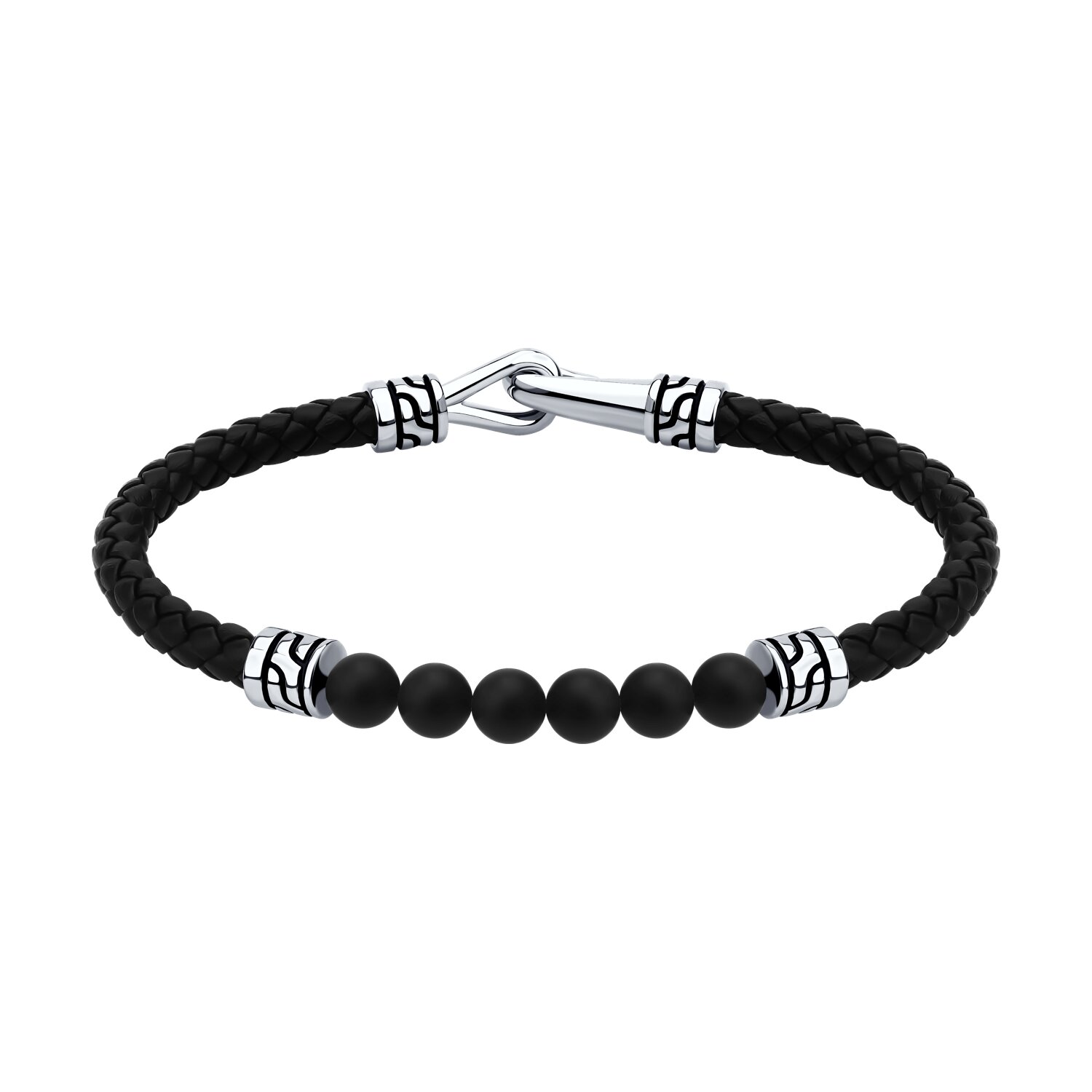 Мужской браслет из кожи и стали SOKOLOV - купить в официальном интернет ...