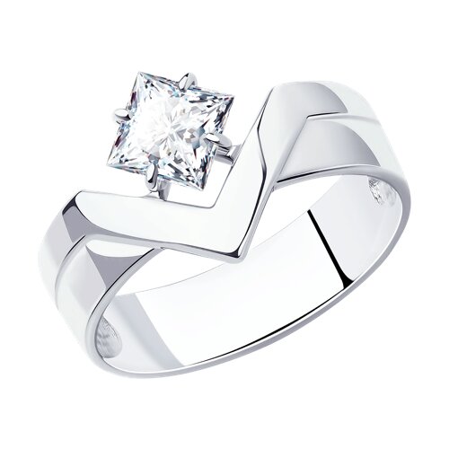 Кольцо из серебра с фианитом SOKOLOV - купить в официальном интернет ...