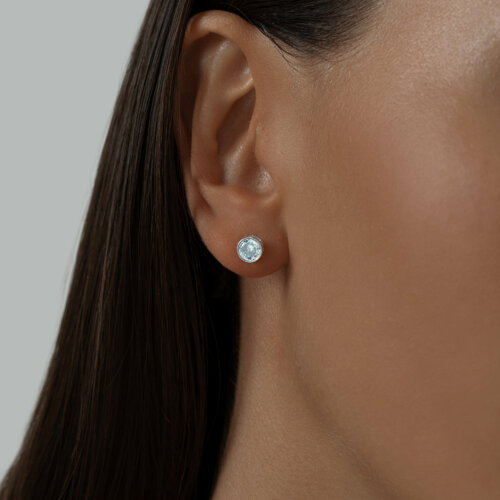 Серьги-пусеты с фианитами SOKOLOV - купить в официальном интернет ...