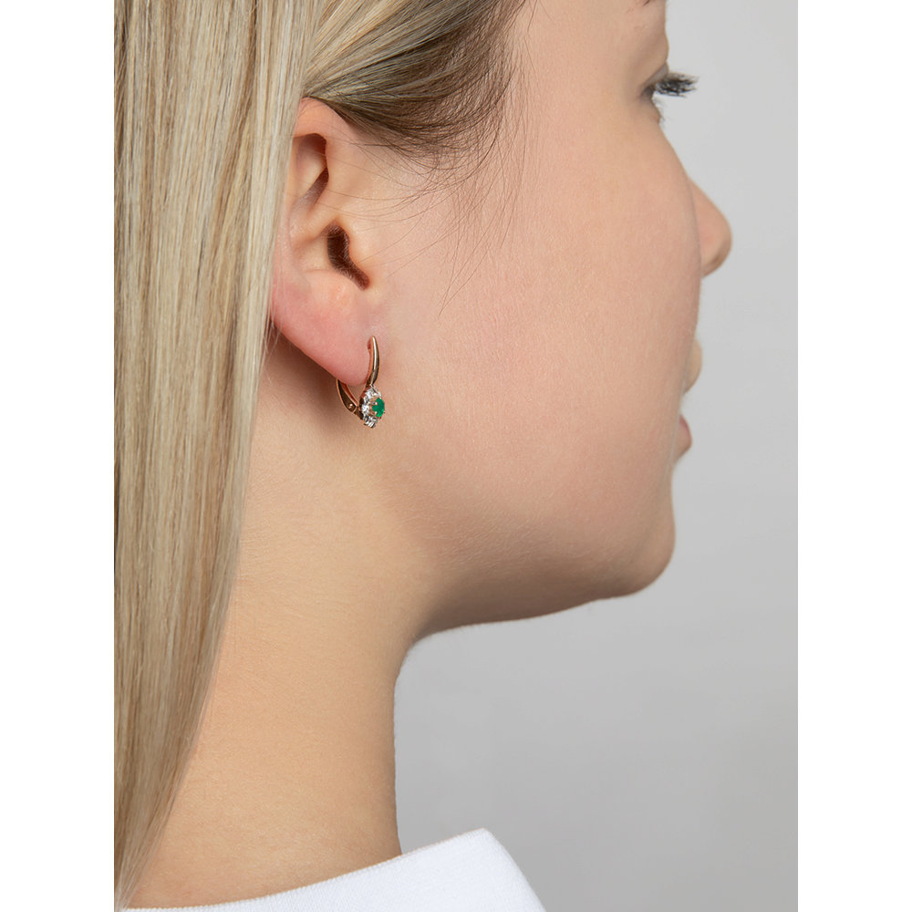 Серьги из золота с агатами и фианитами арт. 725777 от SOKOLOV