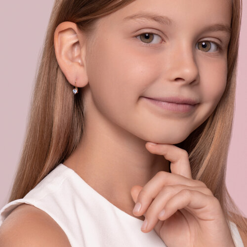 Детские серьги с голубыми фианитами SOKOLOV - купить в официальном ...