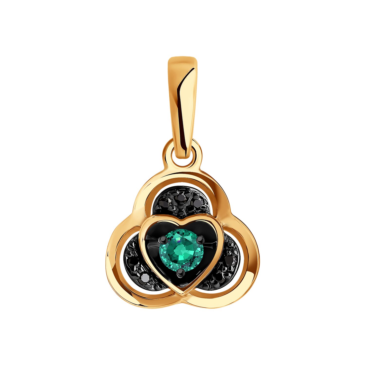 Подвеска из золота с бриллиантами и изумрудом SOKOLOV - купить в ...