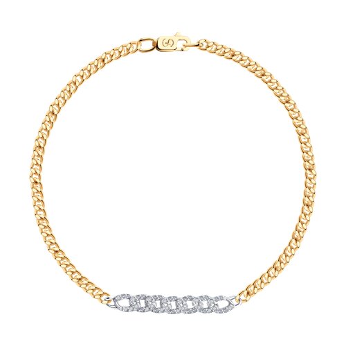 Браслет из комбинированного золота с бриллиантами SOKOLOV - купить в ...